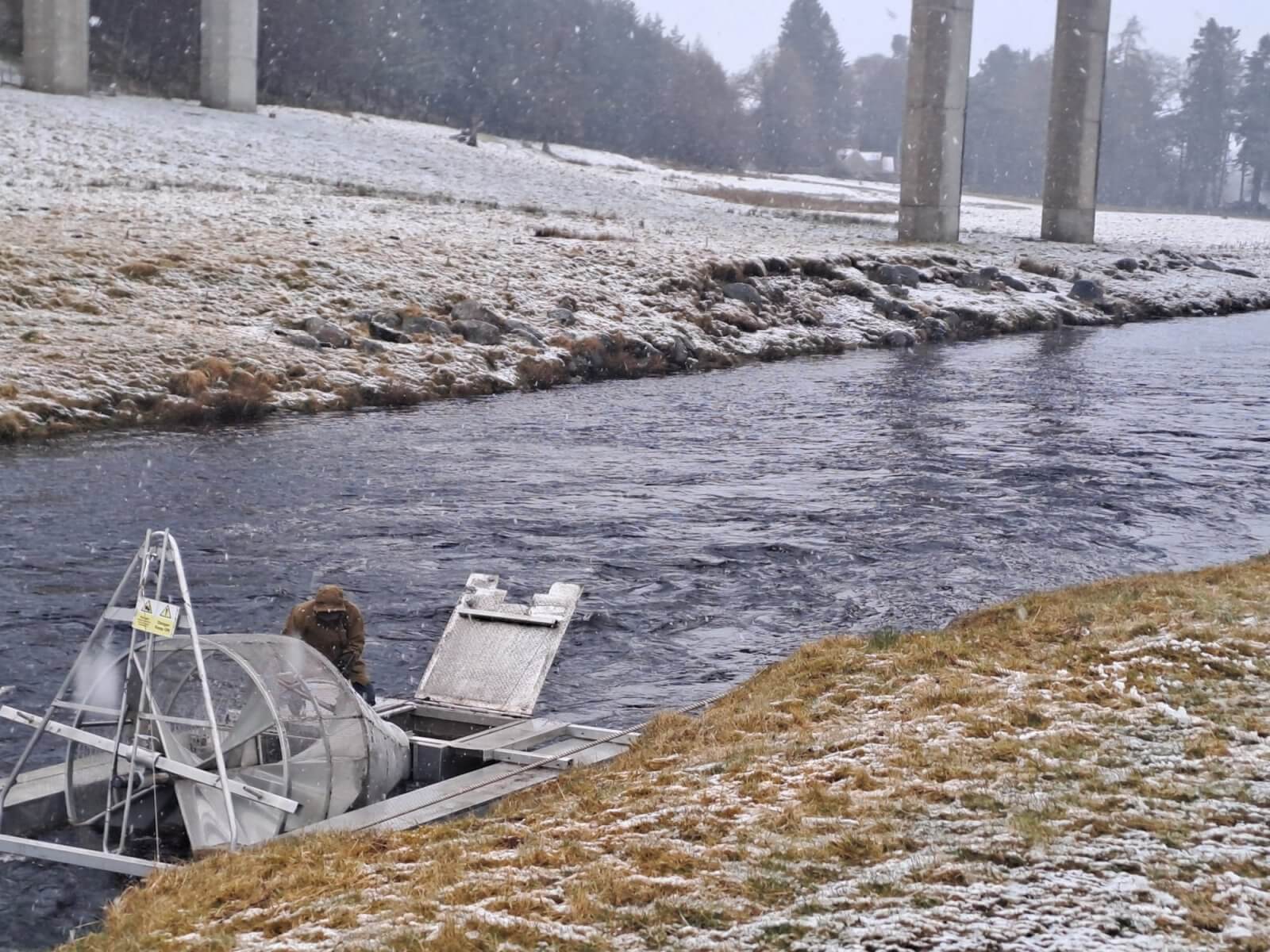 Smolt Trap trial 2024 - Findhorn, Nairn and Lossie Rivers Trust